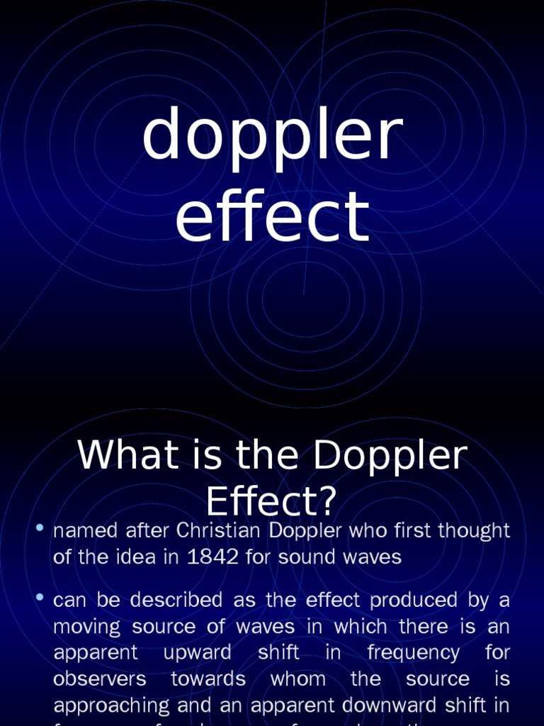 Doppler Effect | Download Free PDF | Doppler Effect | Redshift
