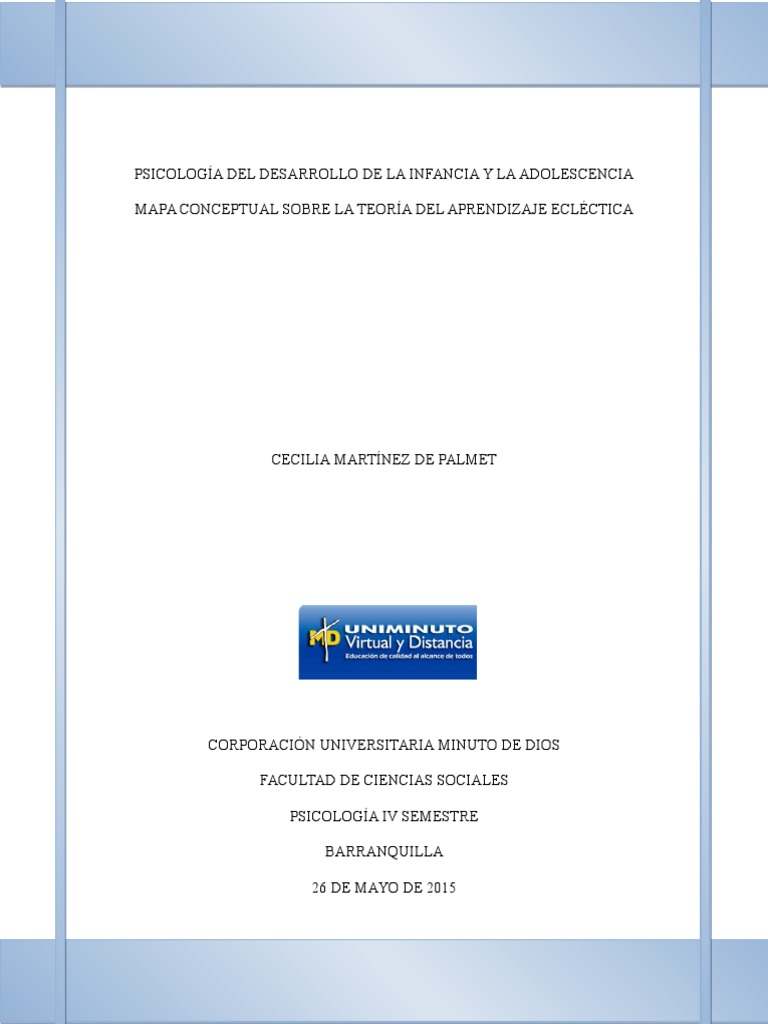 Mapa Conceptual Teoría Del Aprendizaje Ecléctica | PDF