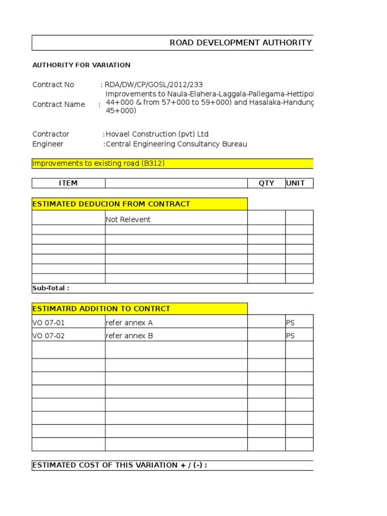 Road Development Authority | PDF