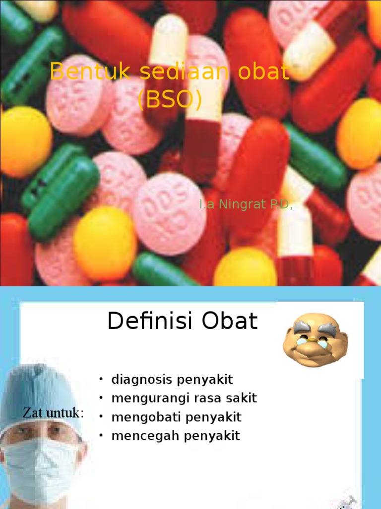 Bentuk Sediaan Obat: Definisi dan Klasifikasi | PDF
