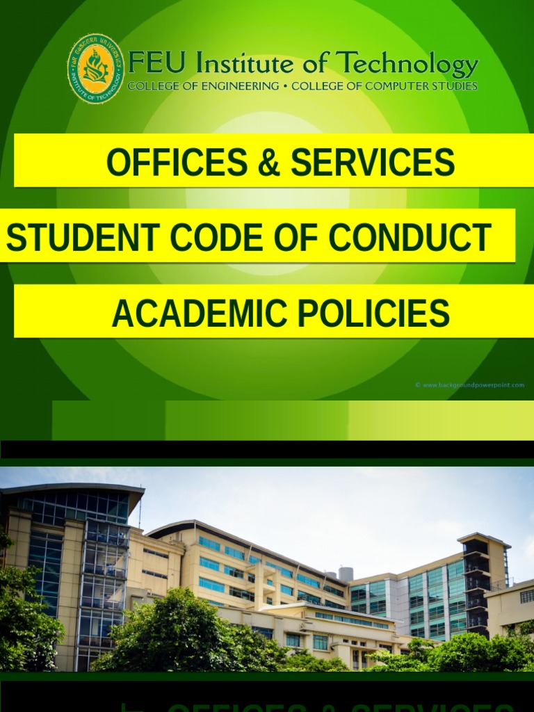 Offices & Services Student Code of Conduct Academic Policies | PDF ...