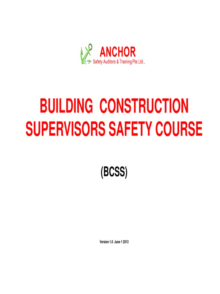 BCSS Course | Download Free PDF | Occupational Safety And Health | Safety