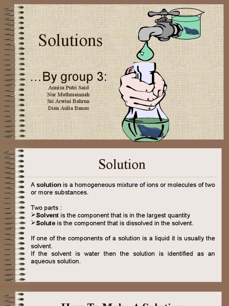 Solution | PDF | Solution | Concentration
