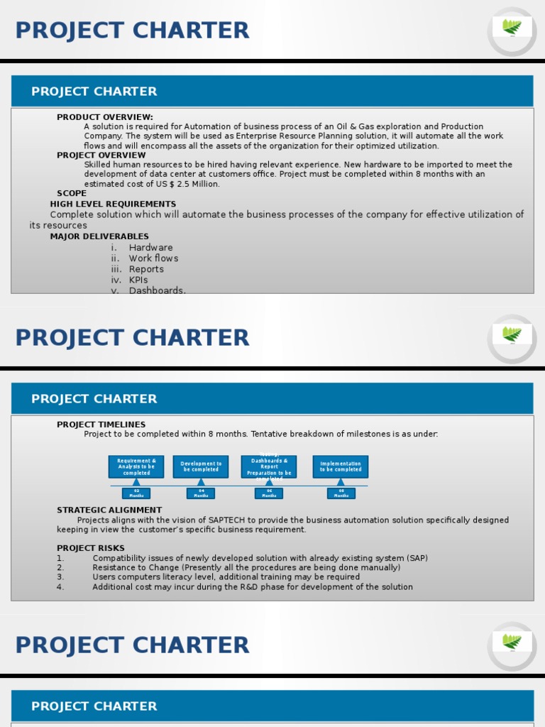 Project Charter | Business Process | Automation