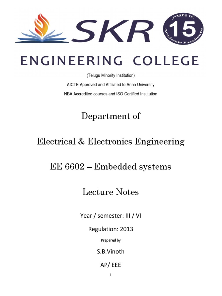 Embedded Systems Notes | PDF | Computer Data Storage | Random Access Memory