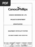 Equipment Criticality Rating Guide | PDF | Pipe (Fluid Conveyance ...
