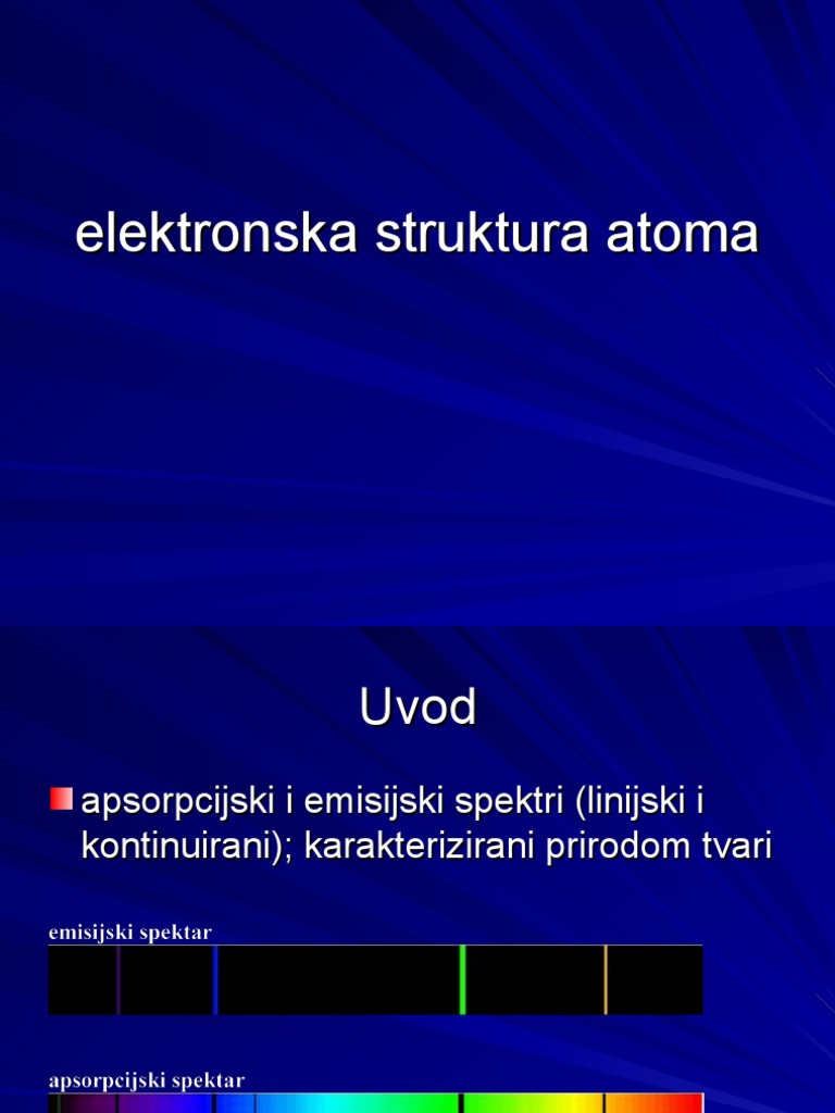 Elektronska Struktura Atoma | PDF