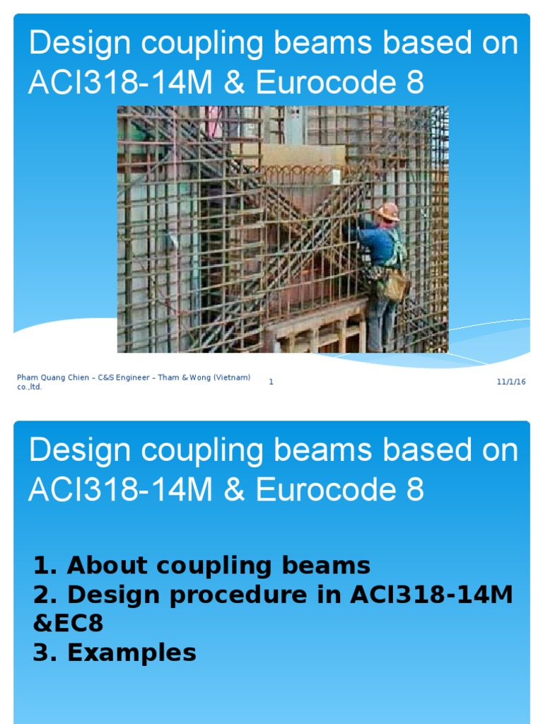 Design Coupling Beams Based OnACI and EC | PDF | Beam (Structure ...