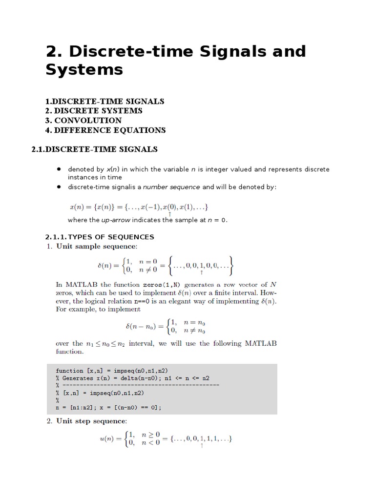 Discrete Signals | PDF