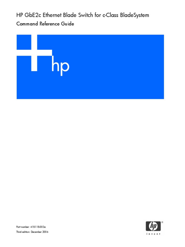 HP Gbe2c Switch CLI Guide | PDF | Secure Shell | Command Line Interface