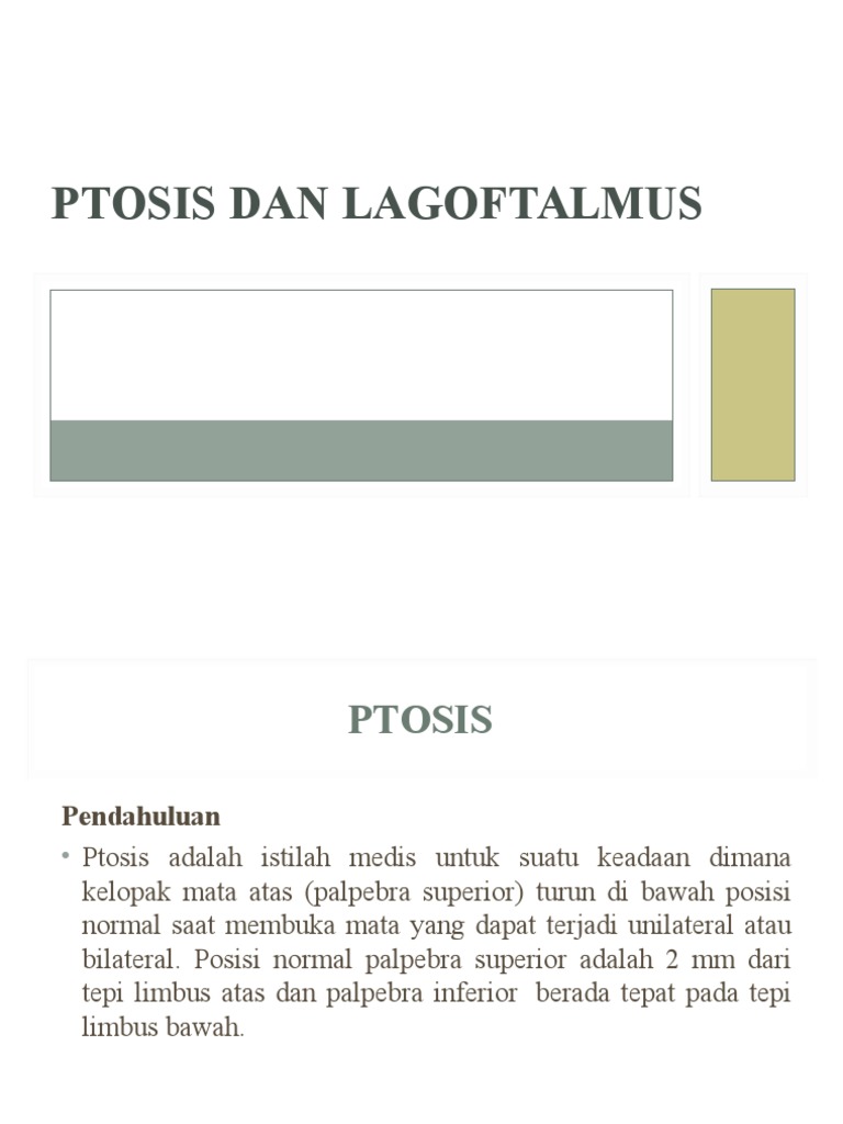 Lagoftalmus Dan Ptosis | PDF