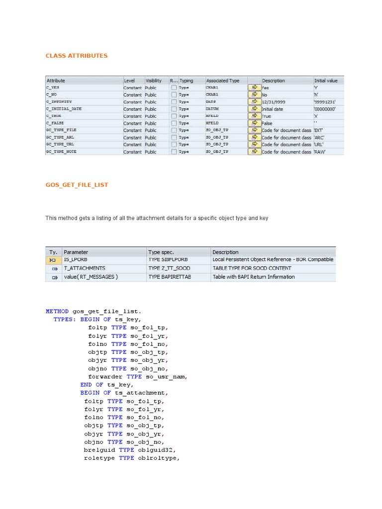 SAP GOS Object - Class Attributes | PDF | String (Computer Science ...