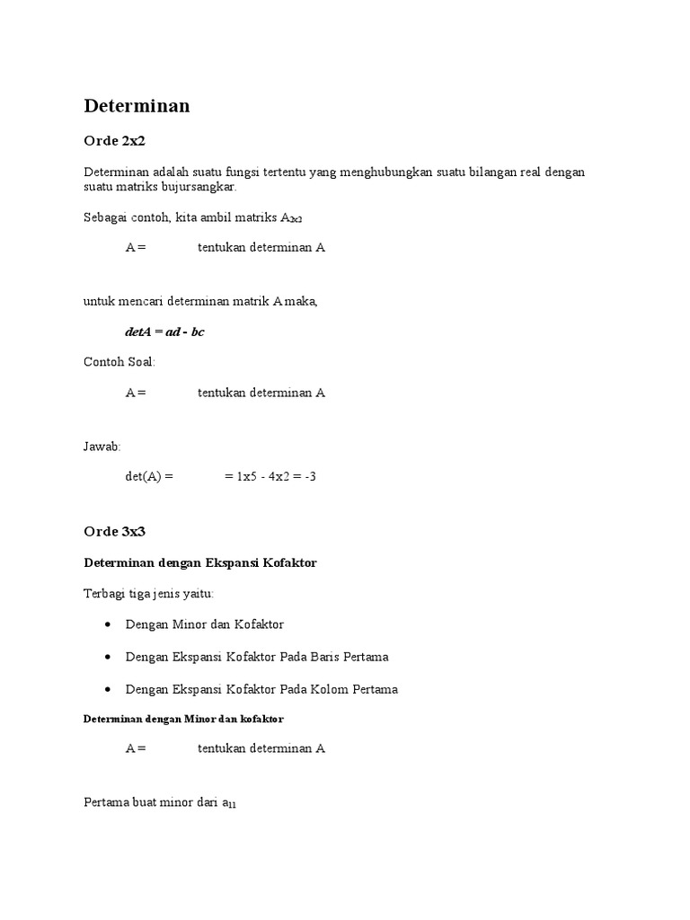 Determinan | PDF