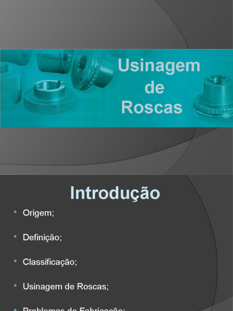 Usinagem de Roscas | PDF | Parafuso | Máquinas