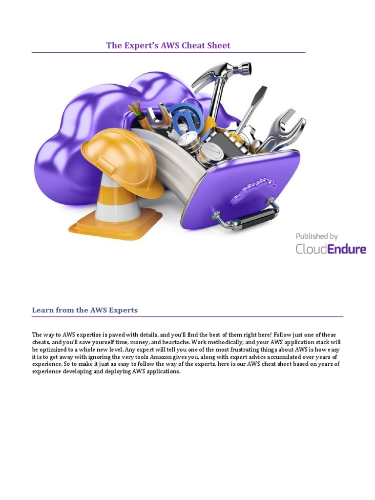 Expert AWS Cheat Sheet | PDF | Cloud Computing | Information Technology ...