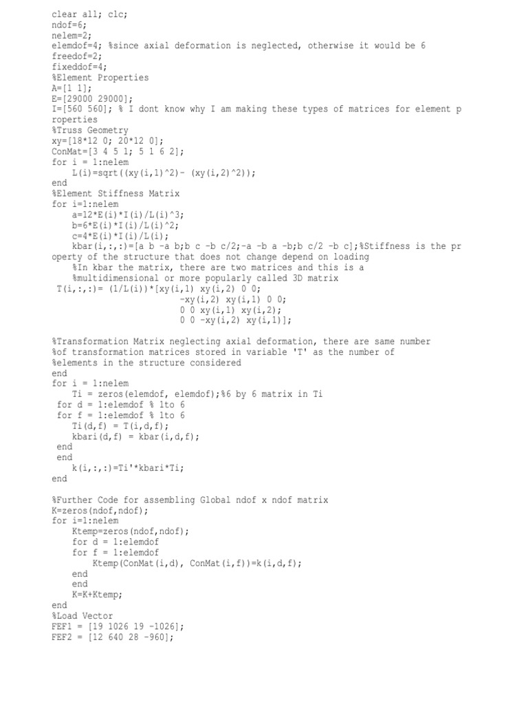 Matrix Structural Analysis | PDF Matrix Structural Analysis | PDF