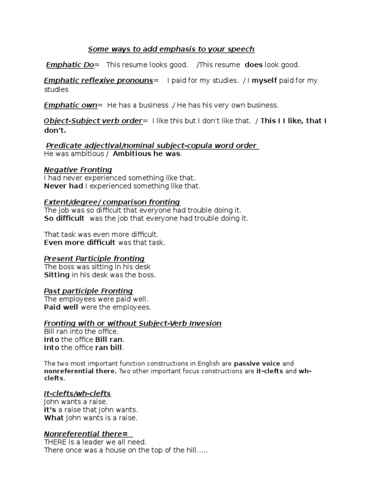 The Two Most Important Function Constructions in English Are Passive Voice and | PDF | Career ...