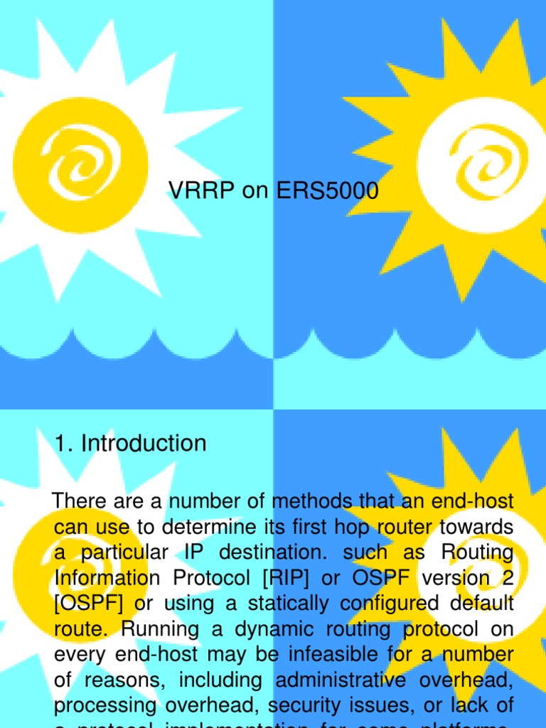 VRRP | PDF | Router (Computing) | Computer Network