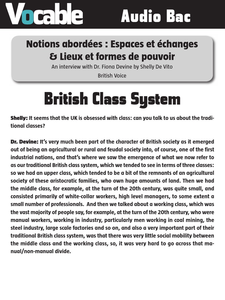 BAC British Class System Final | PDF | History