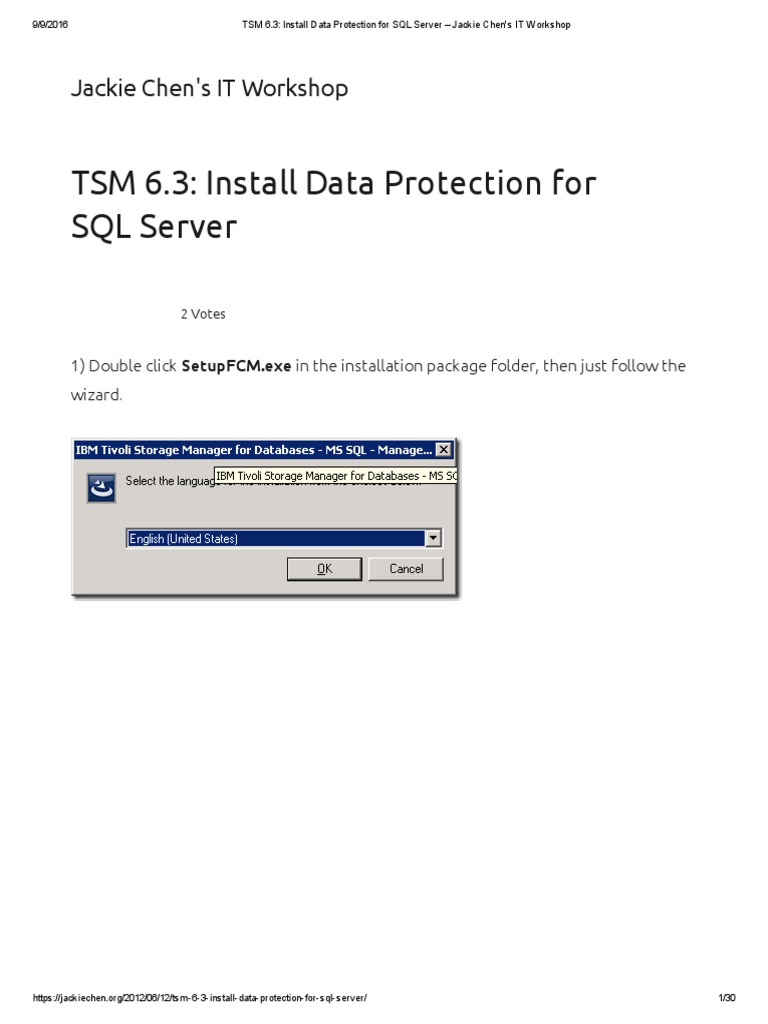 TSM 6 Data Protection For SQL | PDF | Microsoft Sql Server ...