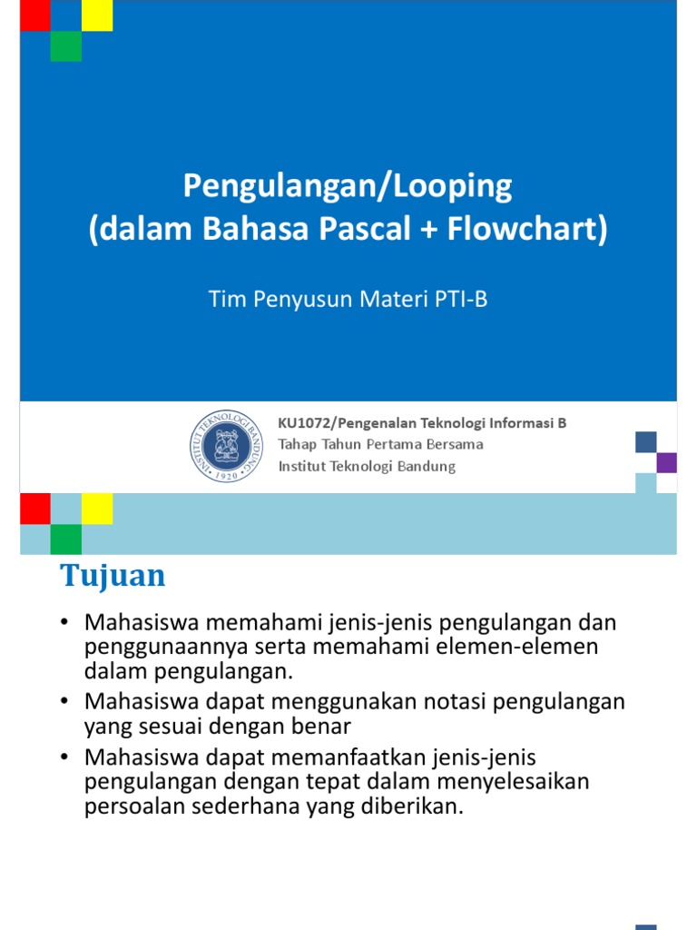 KU1072 Pengulangan Pascal Flowchart 130915 | PDF