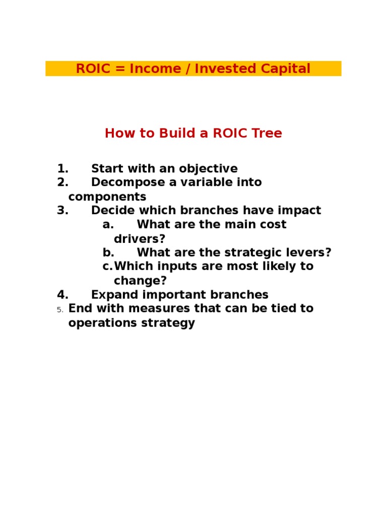 5.How to Build a ROIC Tree