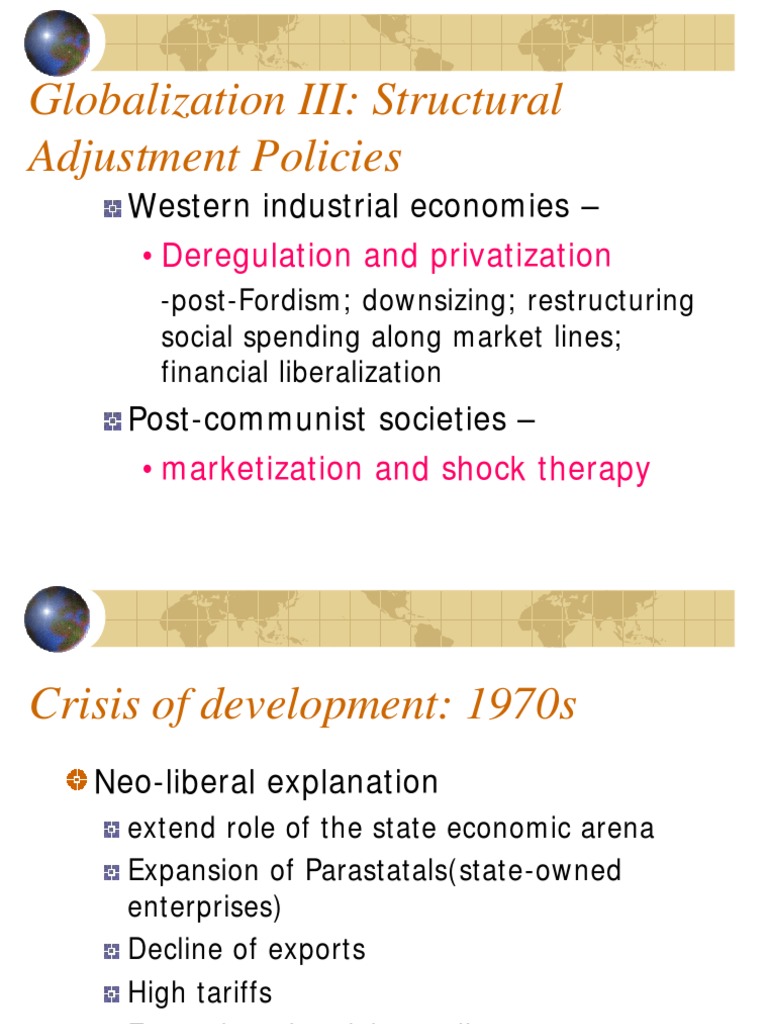 Globalization - Structural Adjustmen Policies | PDF | Structural ...