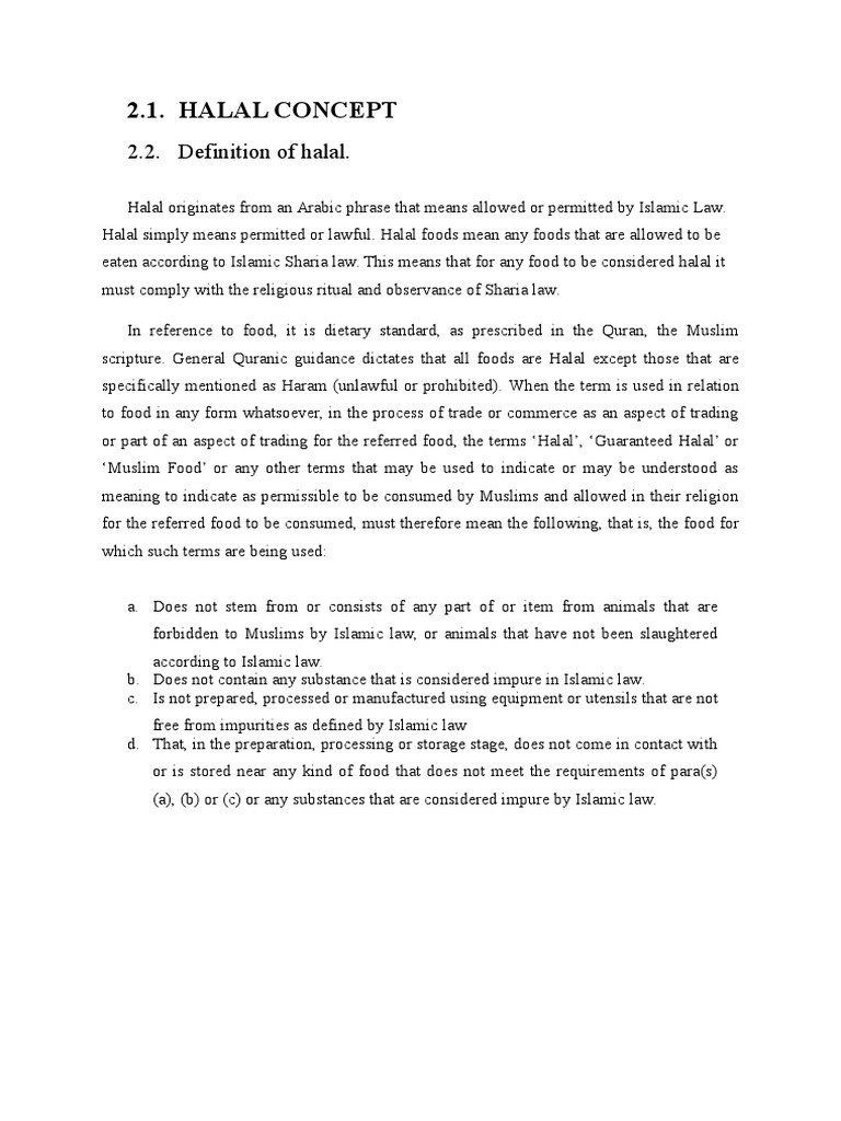Concept of Halal | PDF | Cosmetics | Foods
