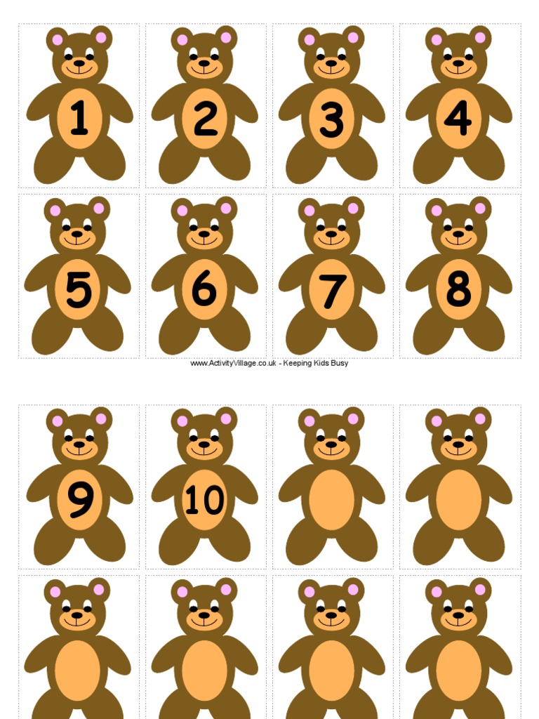 Teddy Number Cards | PDF