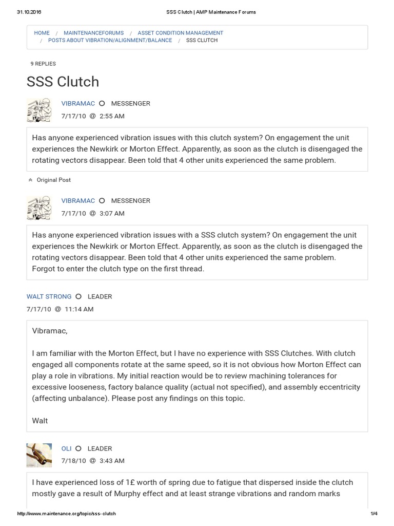 Vibration Issues in SSS Clutch Systems | PDF | Clutch | Turbine