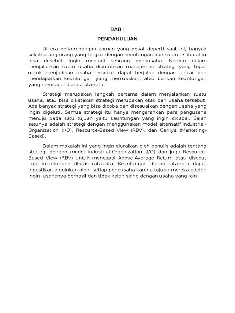 Model RBV Dan Model Io | PDF