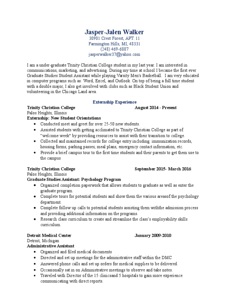 Resume JW | PDF | Graduate School | Learning