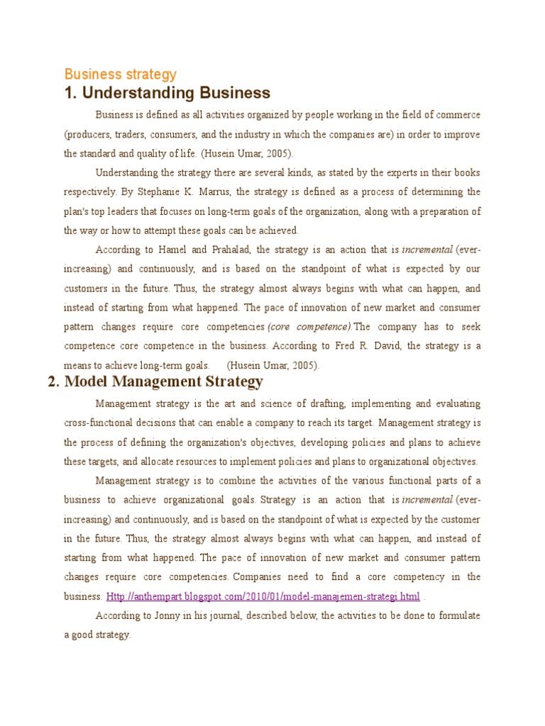 Business Strategy | PDF