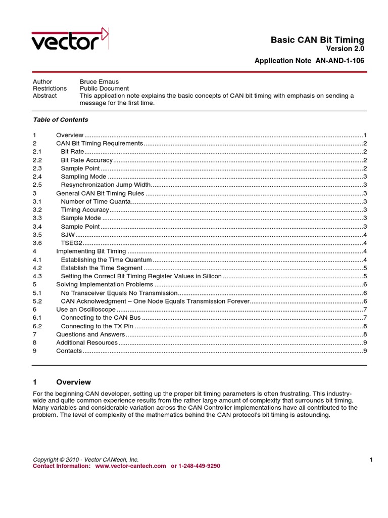 An-And-1-106 Basic CAN Bit Timing | PDF | Digital Technology ...