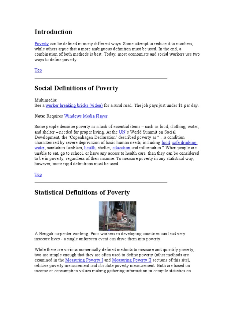 Introduction | PDF | Poverty Threshold | Extreme Poverty