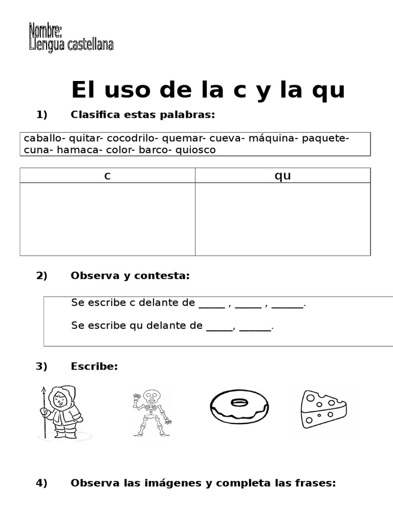 Ortografía C-Qu | PDF