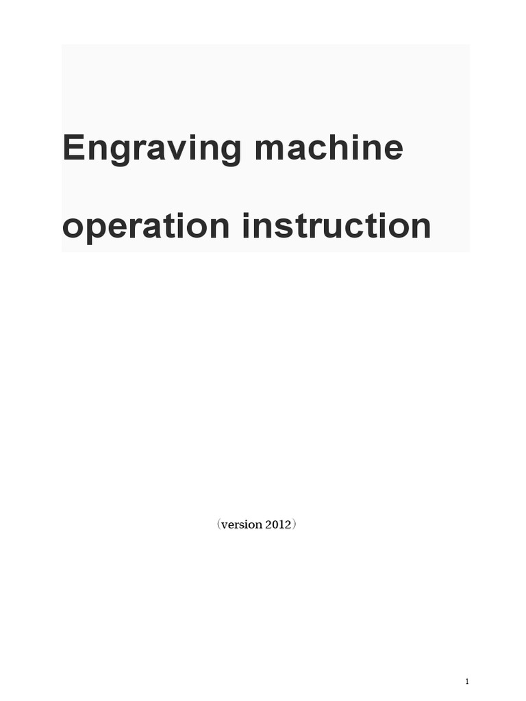 CNC Router Operation Instruction | PDF | Microcomputers | Manufactured ...