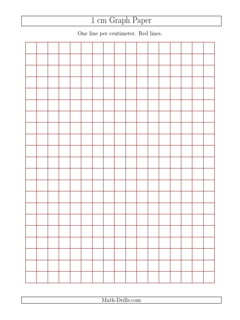 Graph Paper 1 CM Red PDF | PDF