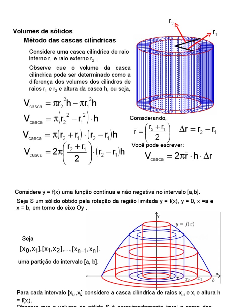 Calculo 2 Aula 22 - Volumes de Sólidos II | PDF | Cálculo | Geometria