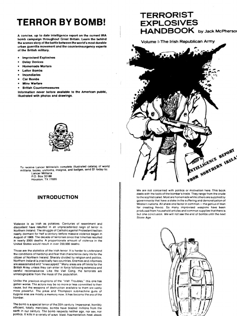 Jack Mcpherson-Terrorist Explosives Handbook Vol I The Irish Republican ...