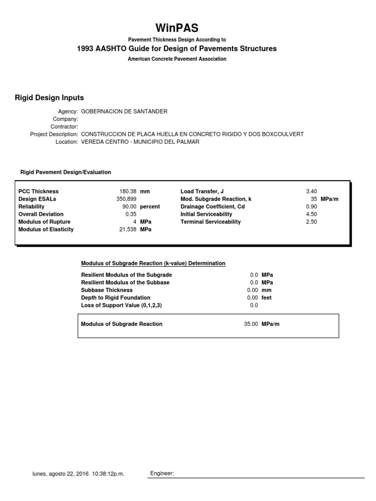 Winpas: 1993 Aashto Guide For Design of Pavements Structures | PDF