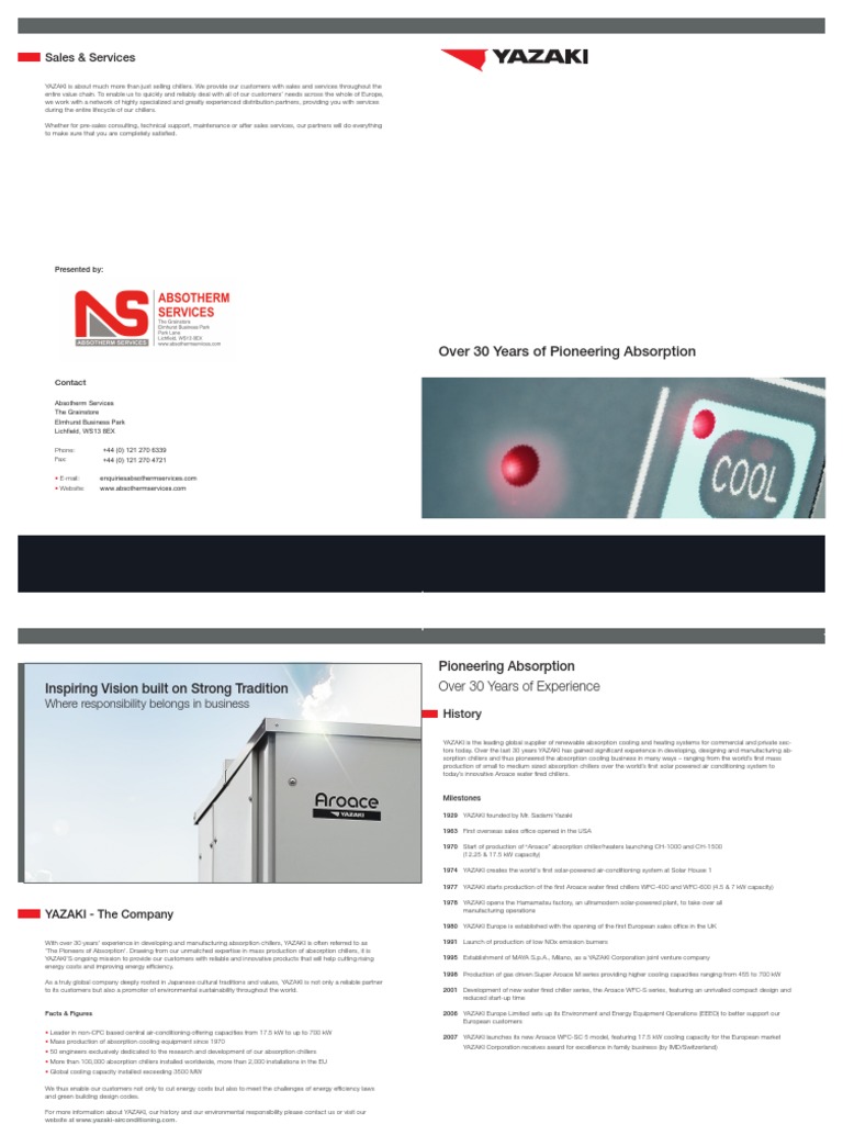 Yazaki Brochure | PDF | Cogeneration | Air Conditioning