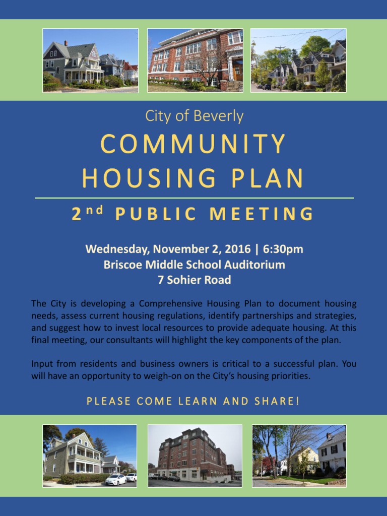 Housing Plan Meeting Announcement | PDF