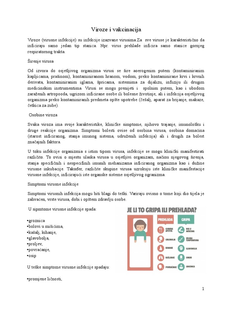 Viroze I Vakcine | PDF