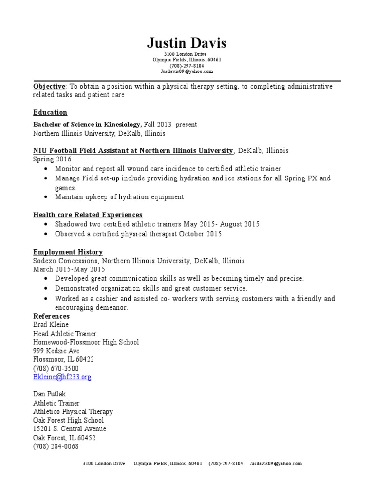 Justin Davis Resume 2016 | PDF