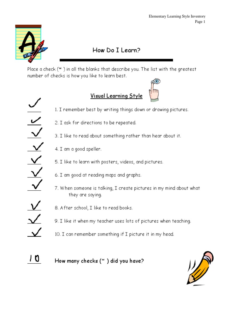Learning-Inventory - Student Response | PDF | Learning Styles ...