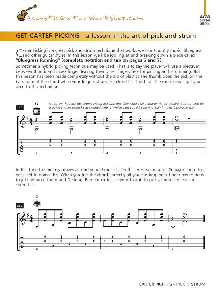 Getting into Carter Picking: A Lesson in Mastering Pick and Strum ...