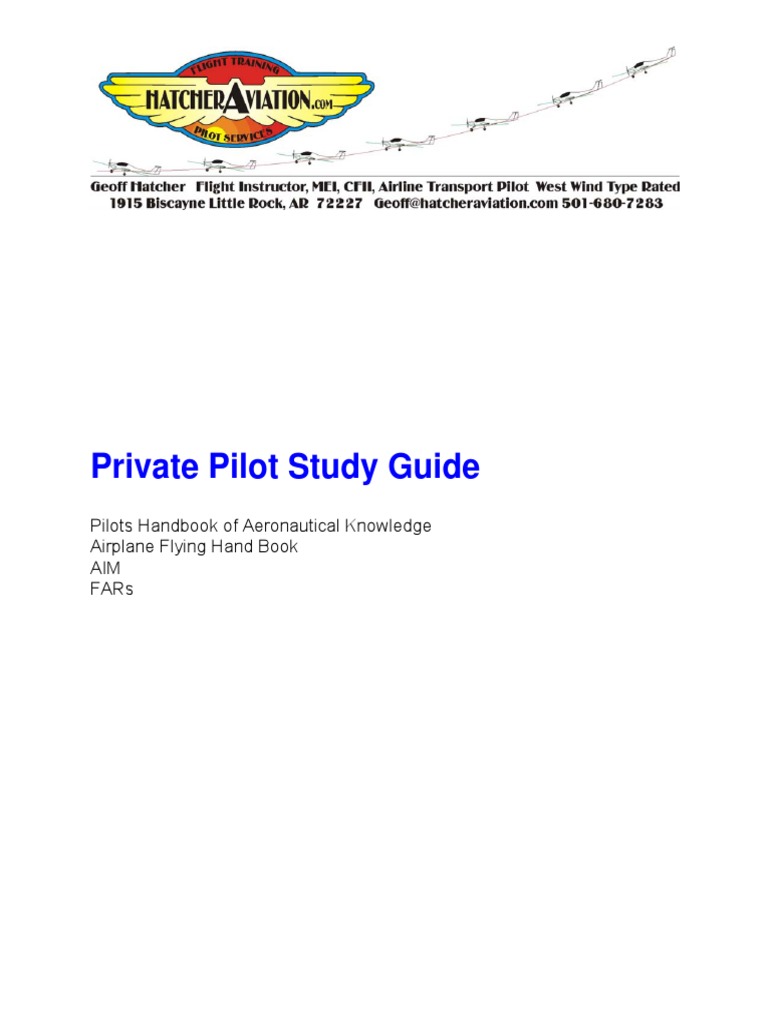 Geoffs Private Pilot Study Guide | PDF | Stall (Fluid Mechanics) | Fog