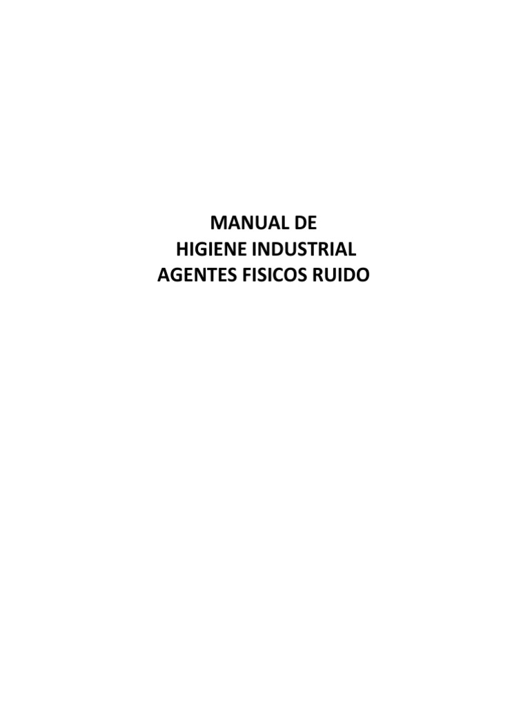 Agentes Fisicos Ruido | PDF | Sonido | Decibel