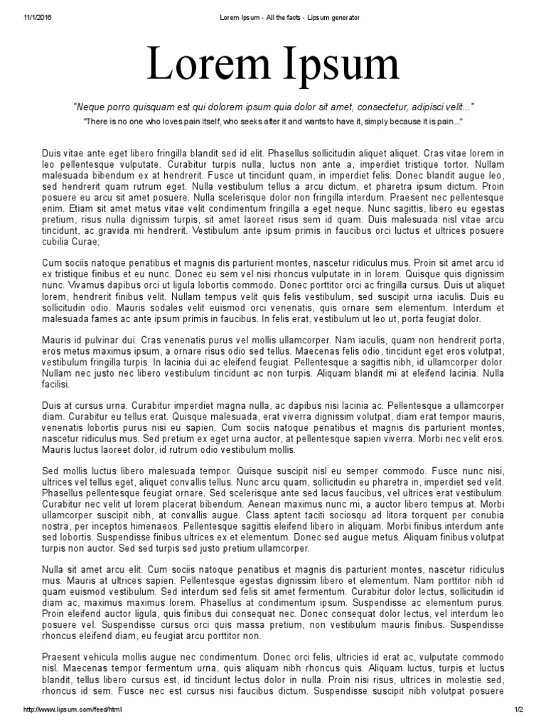 Lorem Ipsum - All The Facts | PDF